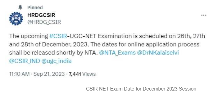 CSIR UGC NET Exam Schedule 2023 (Out) | December Session Exam CSIR UGC NET Exam Schedule 2023 (Out) | December Session Exam